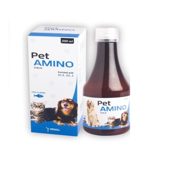 Pet Amino Syrup for Dogs & Cats 200ml – Growth & Recovery