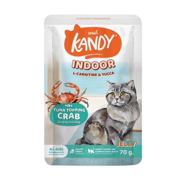 Kandy Indoor Cat Pouch 70g – Tuna & Crab